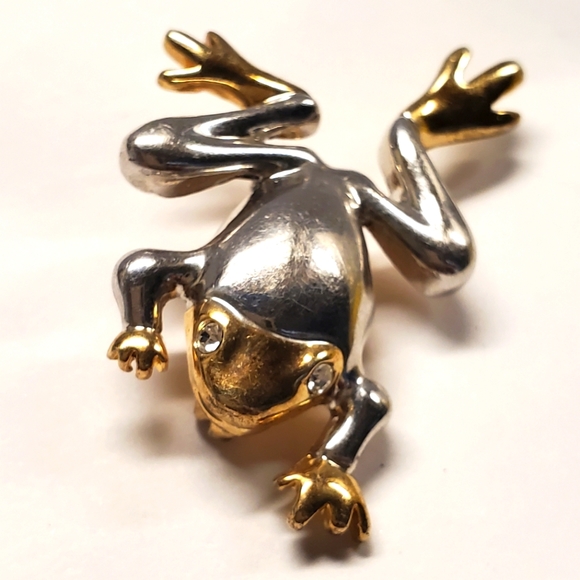 Lady Remington | Jewelry | Vintage Lr Frog With Clear Rhinestone Eyes ...